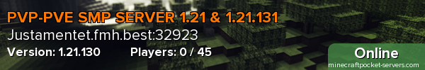 Banners of PVP-PVE SMP SERVER 1.21 & 1.21.131